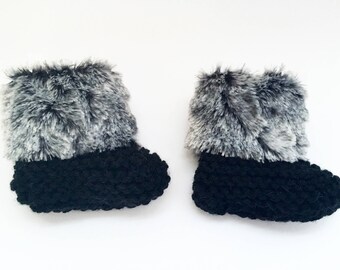 Fur baby booties | Etsy