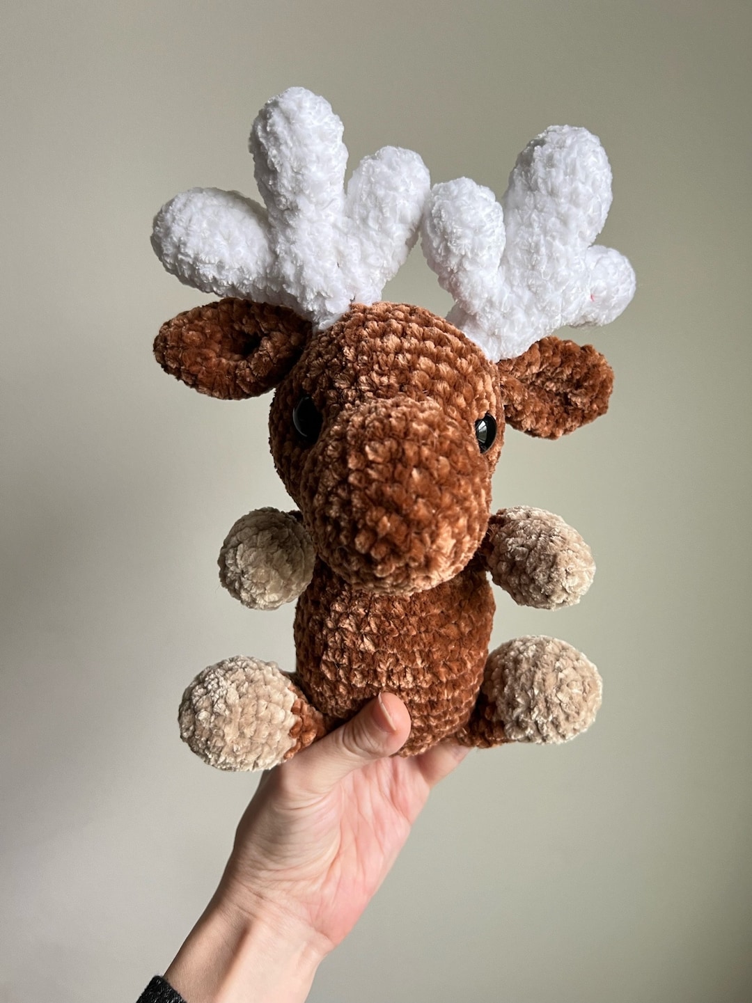Moose Plushie , Moose Toy, Moose Stuffed Animal, Crochet Animal ...