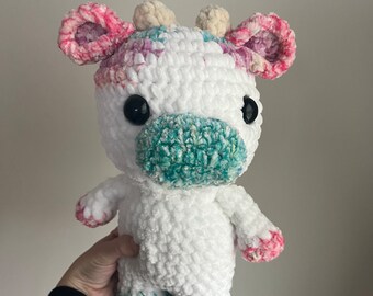 Mint Cow Plushie , Cow Toy, Cow Stuffed Animal, Crochet Animal ...