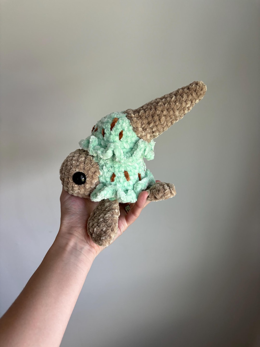 Mint Chocolate Chip Ice Cream Turtle Plushie, Crochet Turle, Turtle Toy ...