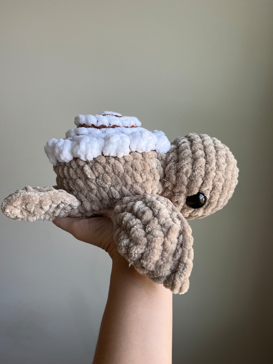 Cinnamon Roll Turtle Plushie, Crochet Turle, Turtle Toy, Turtle Stuffed ...