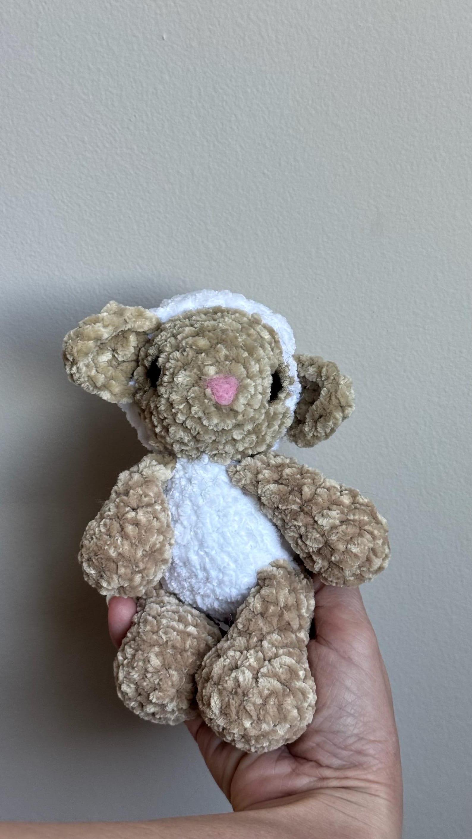 Crocheted Lamb Plush Toy, Amigurumi Stuffed Animal, Baby Shower Gift, 7 ...