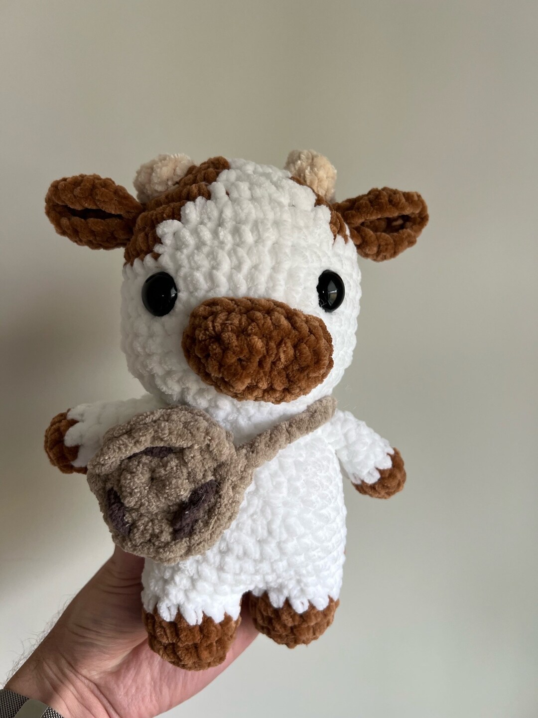 Chocolate Cow Plushie , Cow Toy, Cow Stuffed Animal, Crochet Animal ...