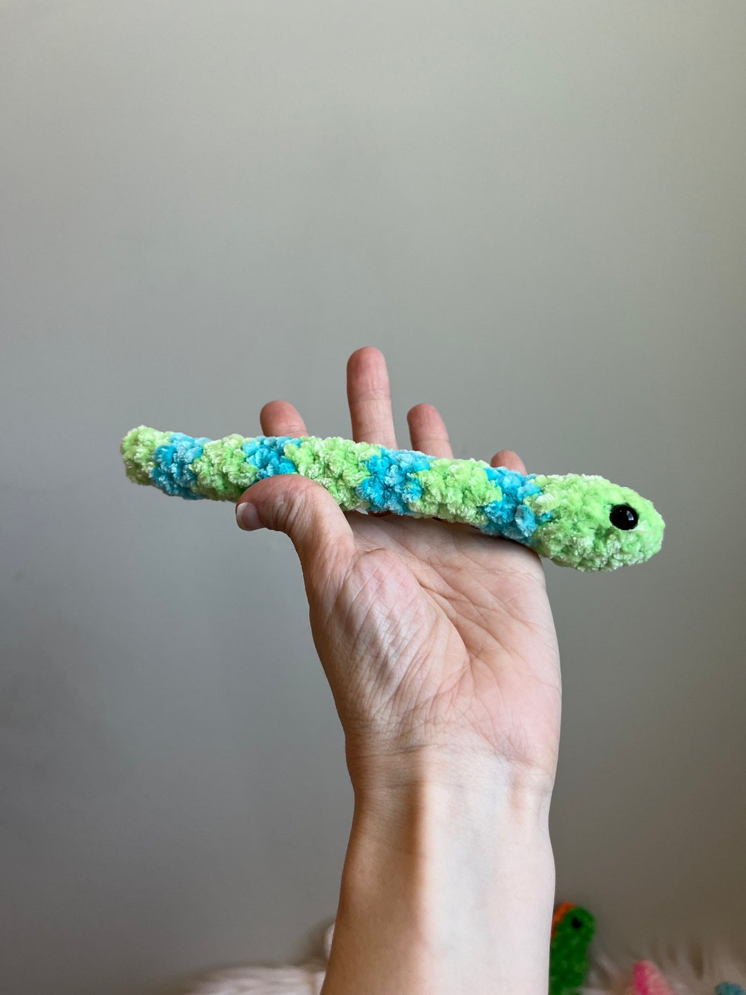 Mini Snake Plushie, Crochet Mini Snake, Crochet Snake, Crochet Animal ...