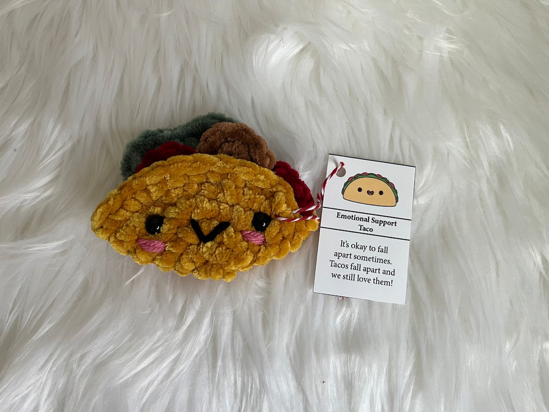 Emotional Support Taco, Crochet Taco, Positive Gift, Gift for Adults ...