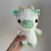 Mint Cow Plushie , Cow Toy, Cow Stuffed Animal, Crochet Animal ...