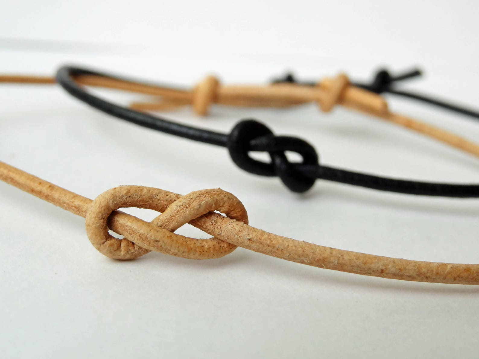 His Infinity Knot Bracelet Leather Cord Adjustable - Etsy