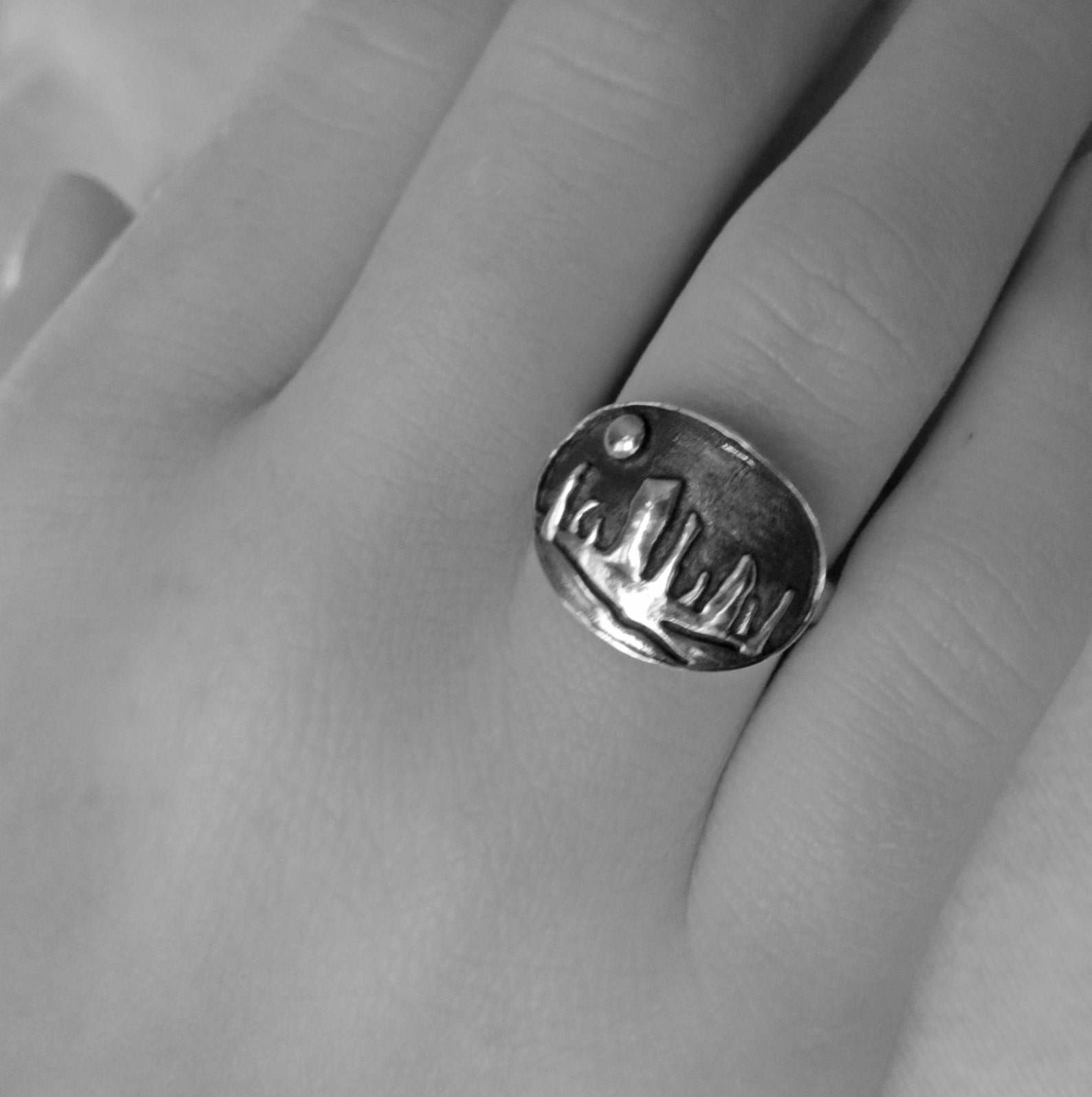 Circle of Stones Ring Solid Sterling Silver Richly - Etsy