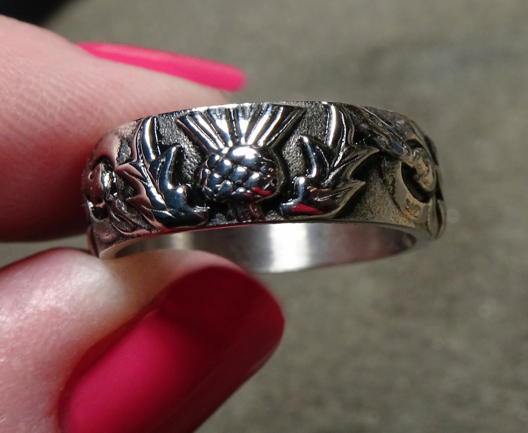 Thistle & Knot Band © THE Outlander Band - Stainless Steel - Sassenach ...