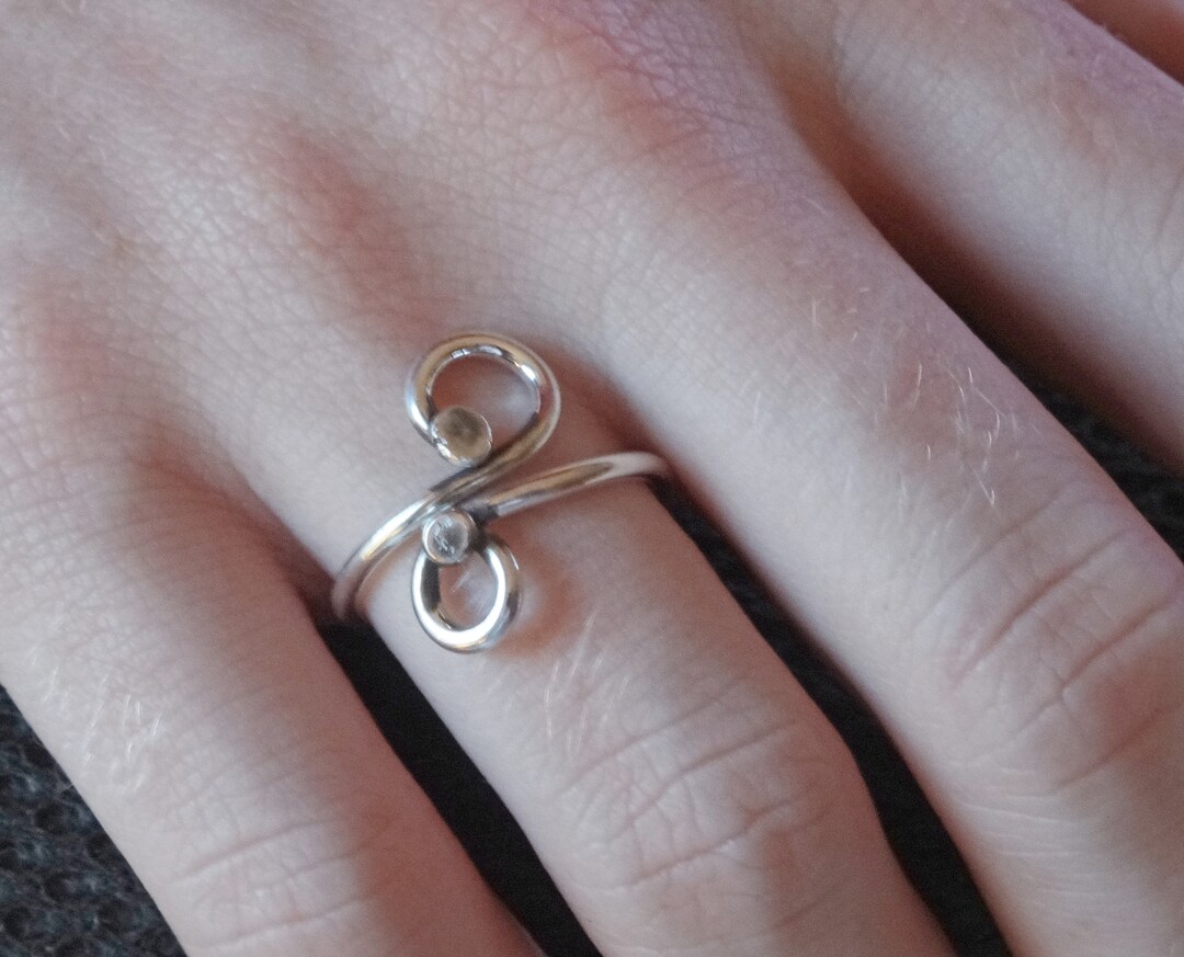 Forever Side by Side Solid Sterling Símbolo del infinito Contemporáneo ...