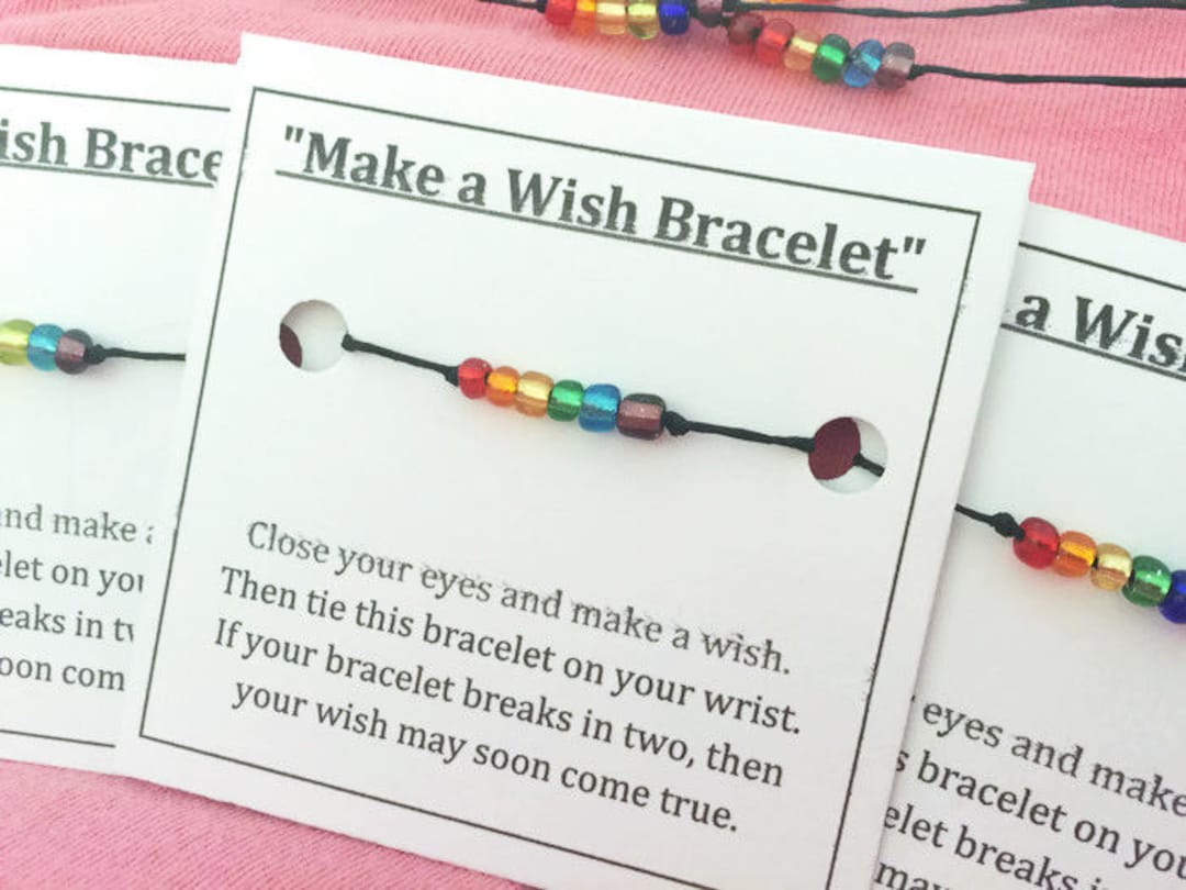 Make a Wish Bracelet Sets - Rainbow - Cotton Cord - Party Favors ...