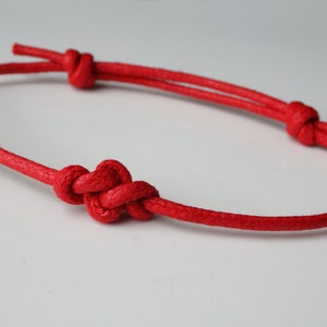 Set - Red Cord of Protection - Celtic Eternity Knot - Adjustable ...