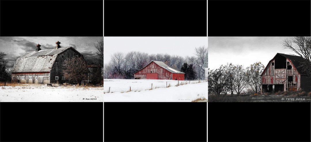 Rustic Barn Photography Set - Photography Wall Art Set - Rustic Barn ...