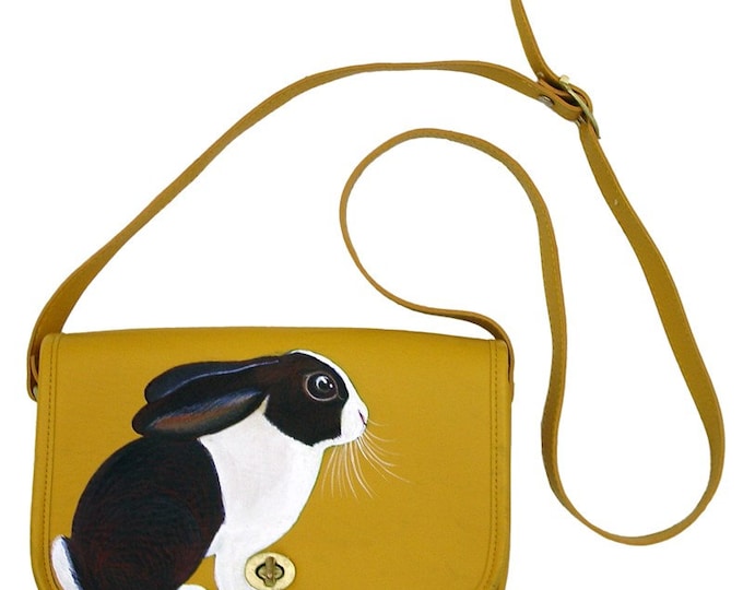 Crouching Rabbit Hidden Bunny Purse HANDPAINTED Vintage One of a Kind ...