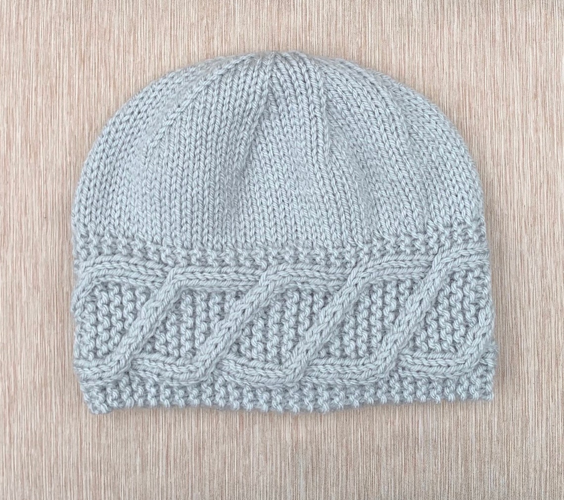 Knitting Pattern Instant Download 281 Hat With a Diagonal | Etsy
