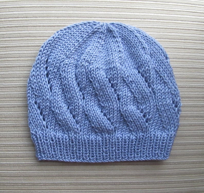 Knitting Pattern Instant Download 275 Lilac Hat With Eyelet - Etsy