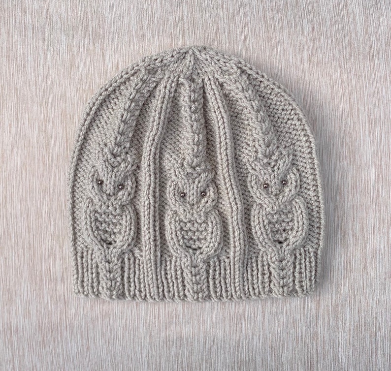 Knitting Pattern Instant Download #303 Hat With Owls, One Size Child ...