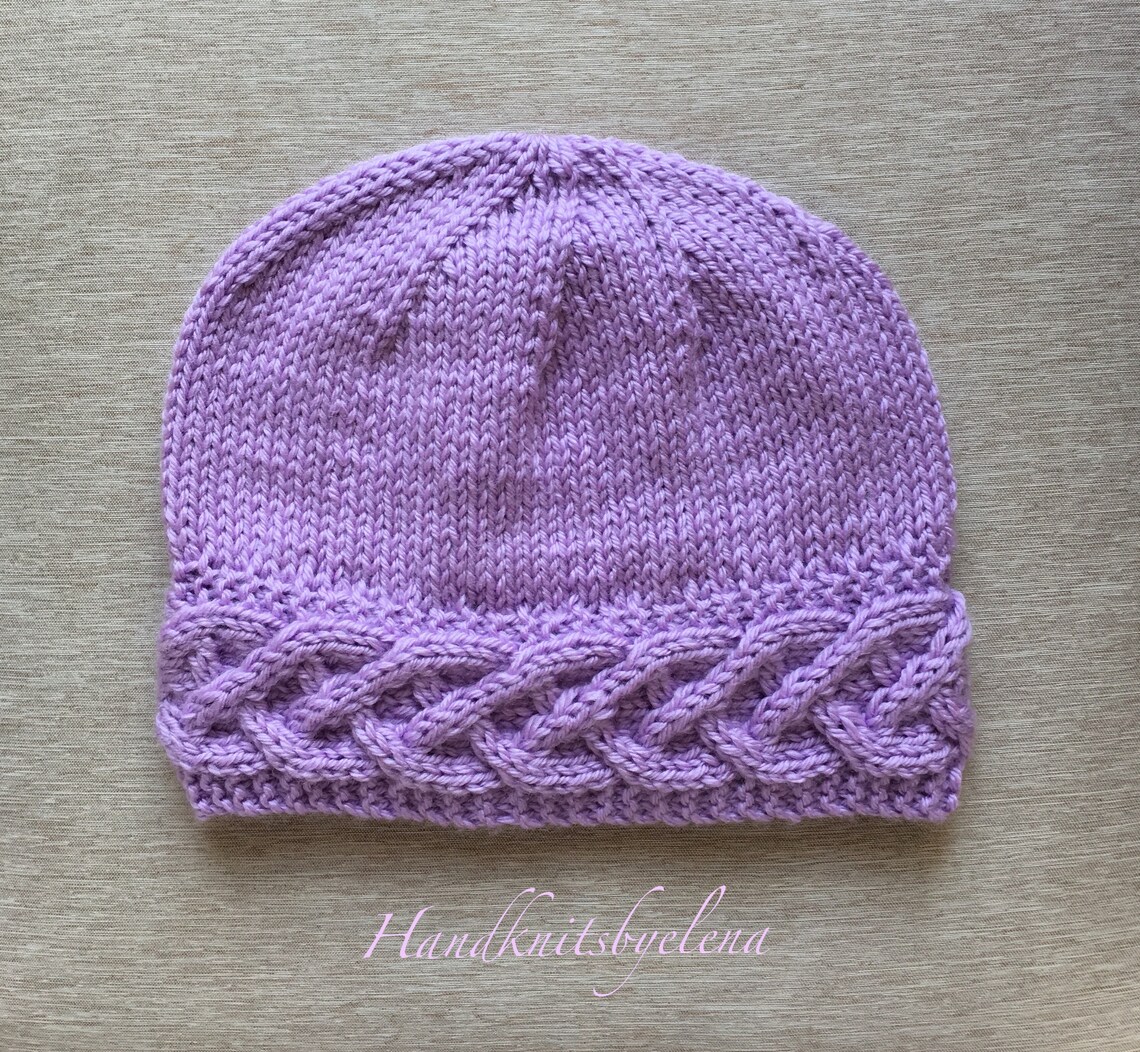 Knitting Pattern Instant Download #254 Hat With a Fancy Braid on the ...