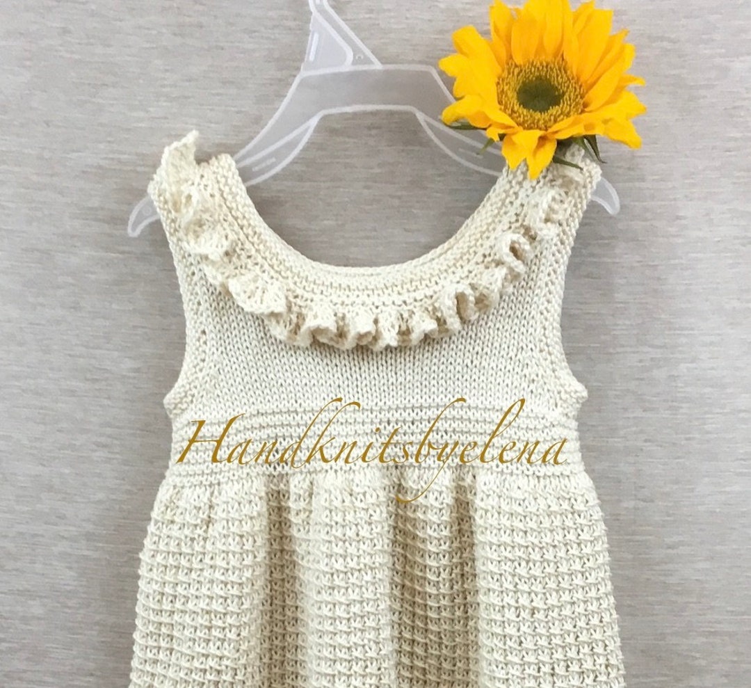 Knitting Pattern Instant Download #257 Sundress in Sizes 12 Months-2 ...