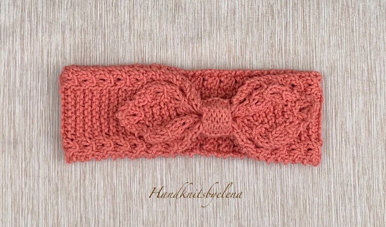 Knitting Pattern Instant Download #284 Headband With a Bow , Sizes 0-12 ...