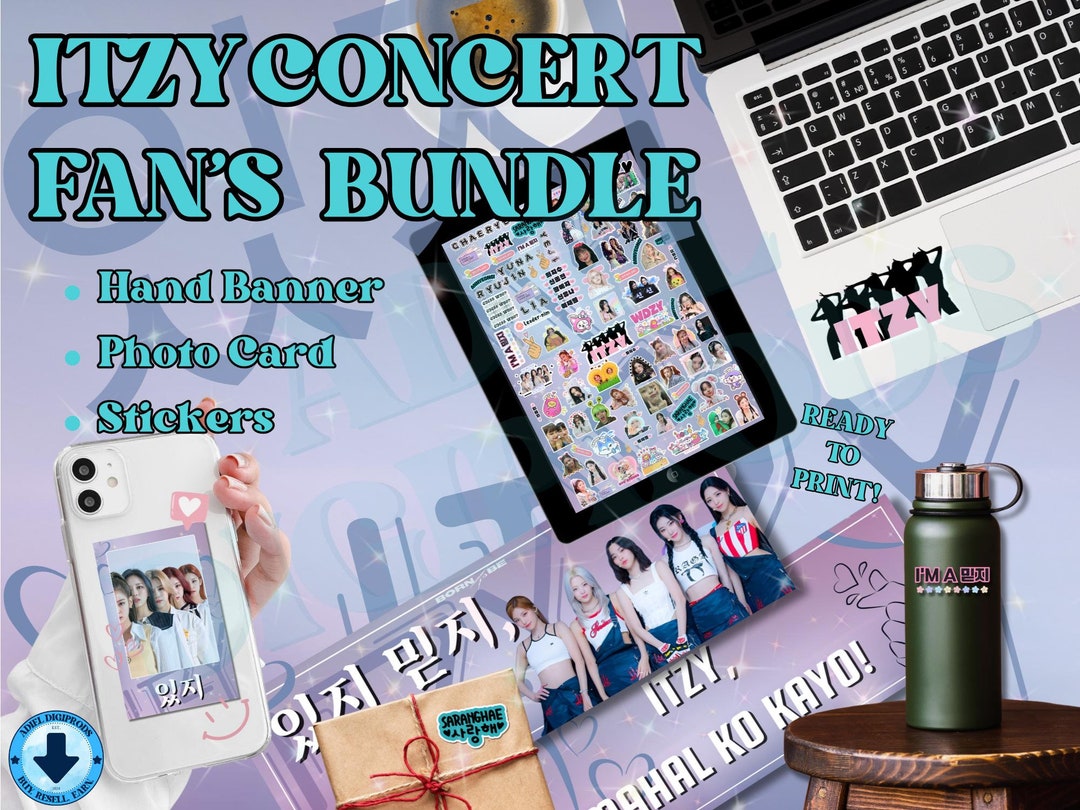 Itzy Bundle Printable Stickers Digital Photocards Hand Banner Ready to ...