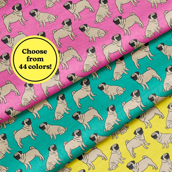 Pug Fabric - Etsy