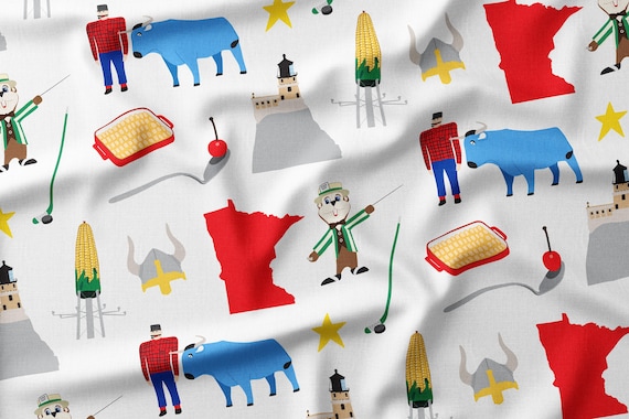 Minnesota Icons Fabric by nickwilljack | Catch My Party