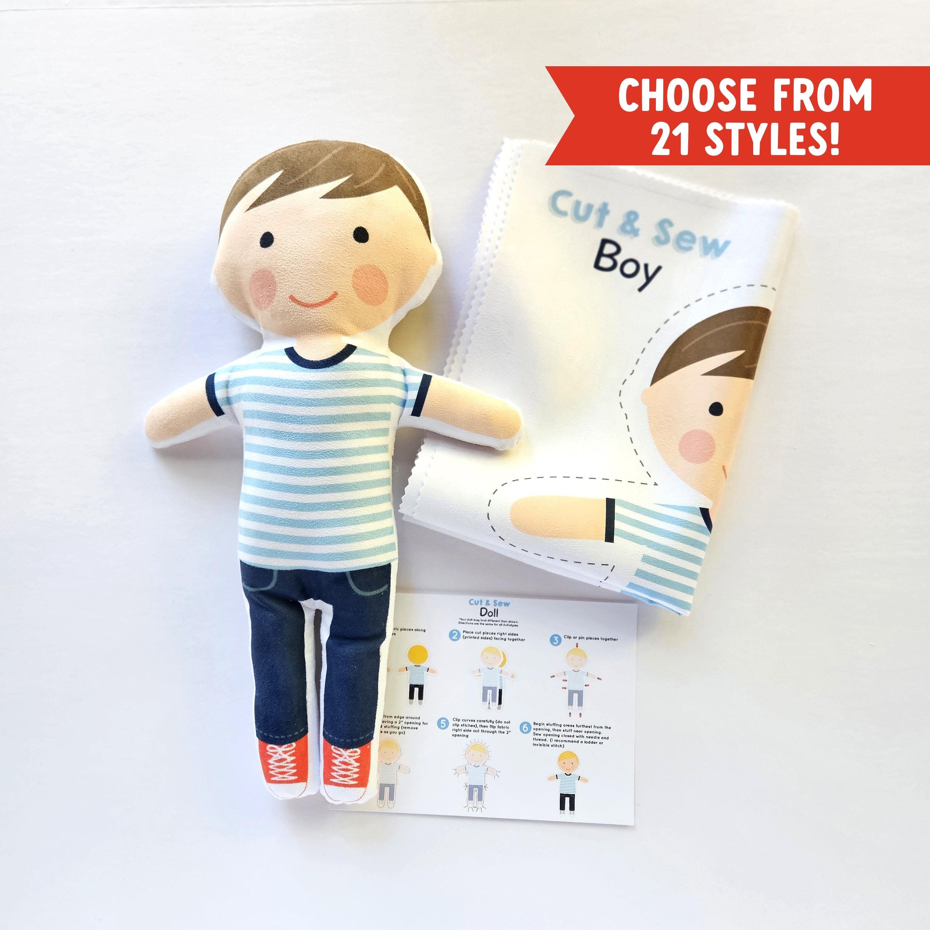 Cut and Sew Boy Doll , Custom Doll Fabric Panel, Boy Doll Fabric ...