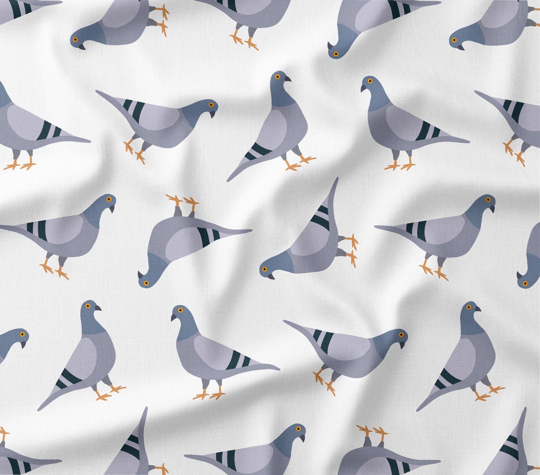 Pigeon Fabric by the Yard or Fat Quarter Quilting Cotton, Jersey, Minky ...