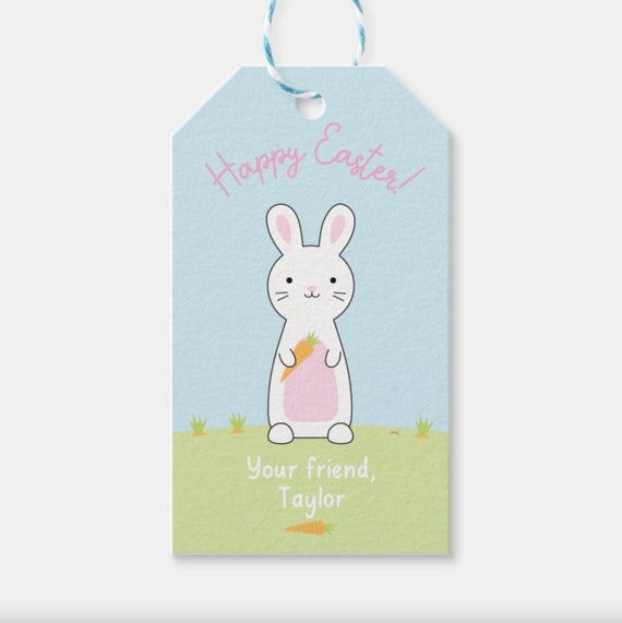 Easter Bunny Gift Tag Printable