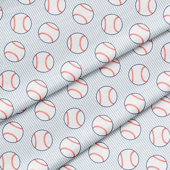 Baseball Fabric - Fabric by the Yard or Fat Quarter - Sports Fabric ...