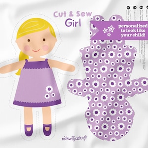 Custom Doll Cut and Sew Panel, Custom Doll Fabric Panel, Doll Fabric ...