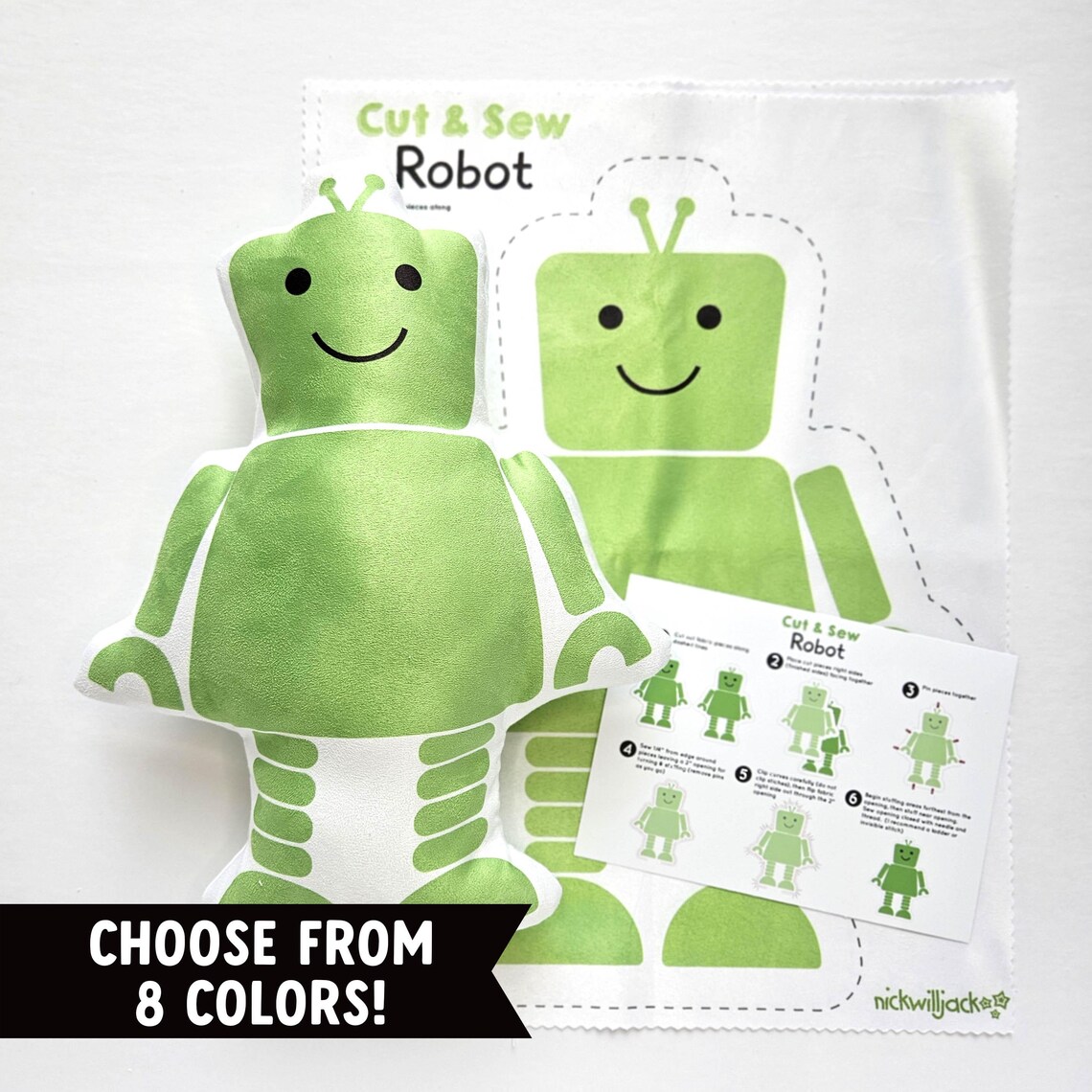Cut and Sew Robot, Robot Fabric Panel, Robot Nursery Cushion, Robot ...