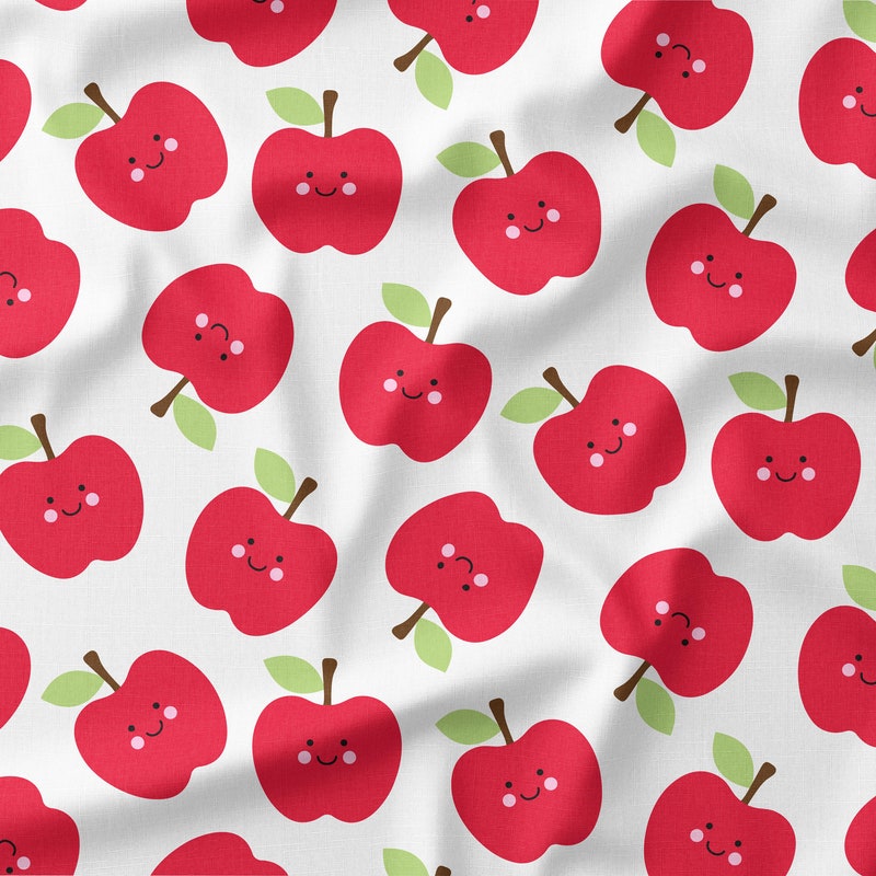 Apple Fabric - Etsy UK