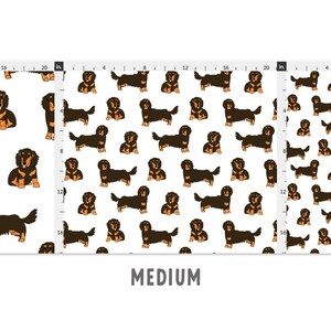 Long-haired Dachshund Fabric by the Yard or Fat Quarter Dog Fabric ...
