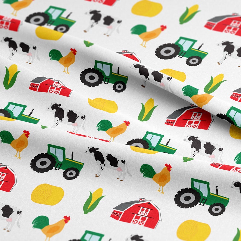 Tractor Fabric - Etsy