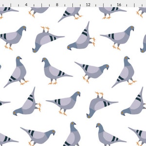 Pigeon Fabric by the Yard or Fat Quarter Quilting Cotton, Jersey, Minky ...