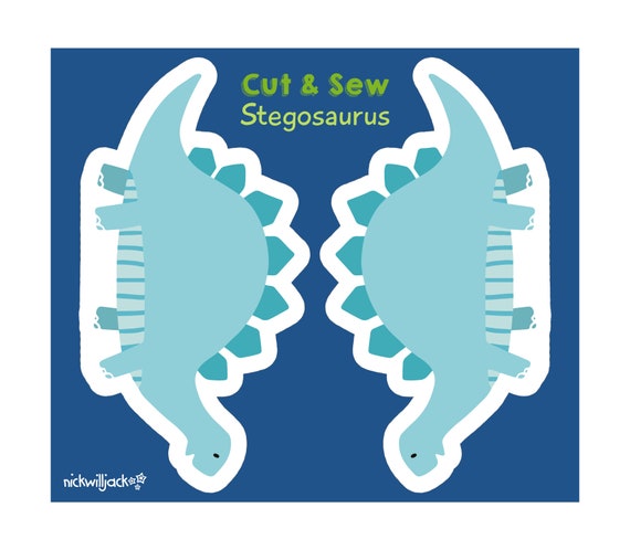 Stegosaurus Cut and Sew Panel, Dinosaur Fabric Panel, Stegosaurus ...