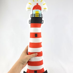 DIY Maine Lighthouse Cut and Sew Panel, Fabric Panel, Nursery Cushion ...