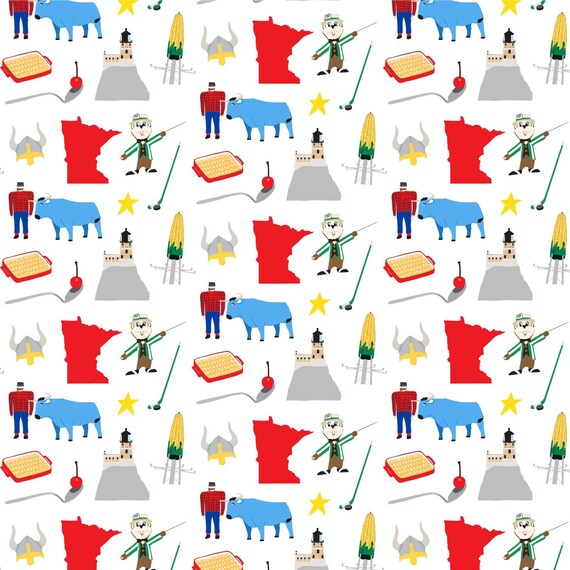 Minnesota Icons Fabric by nickwilljack | Catch My Party