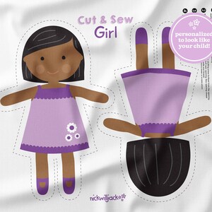 Custom Doll Cut and Sew Panel Custom Doll Fabric Panel Doll - Etsy