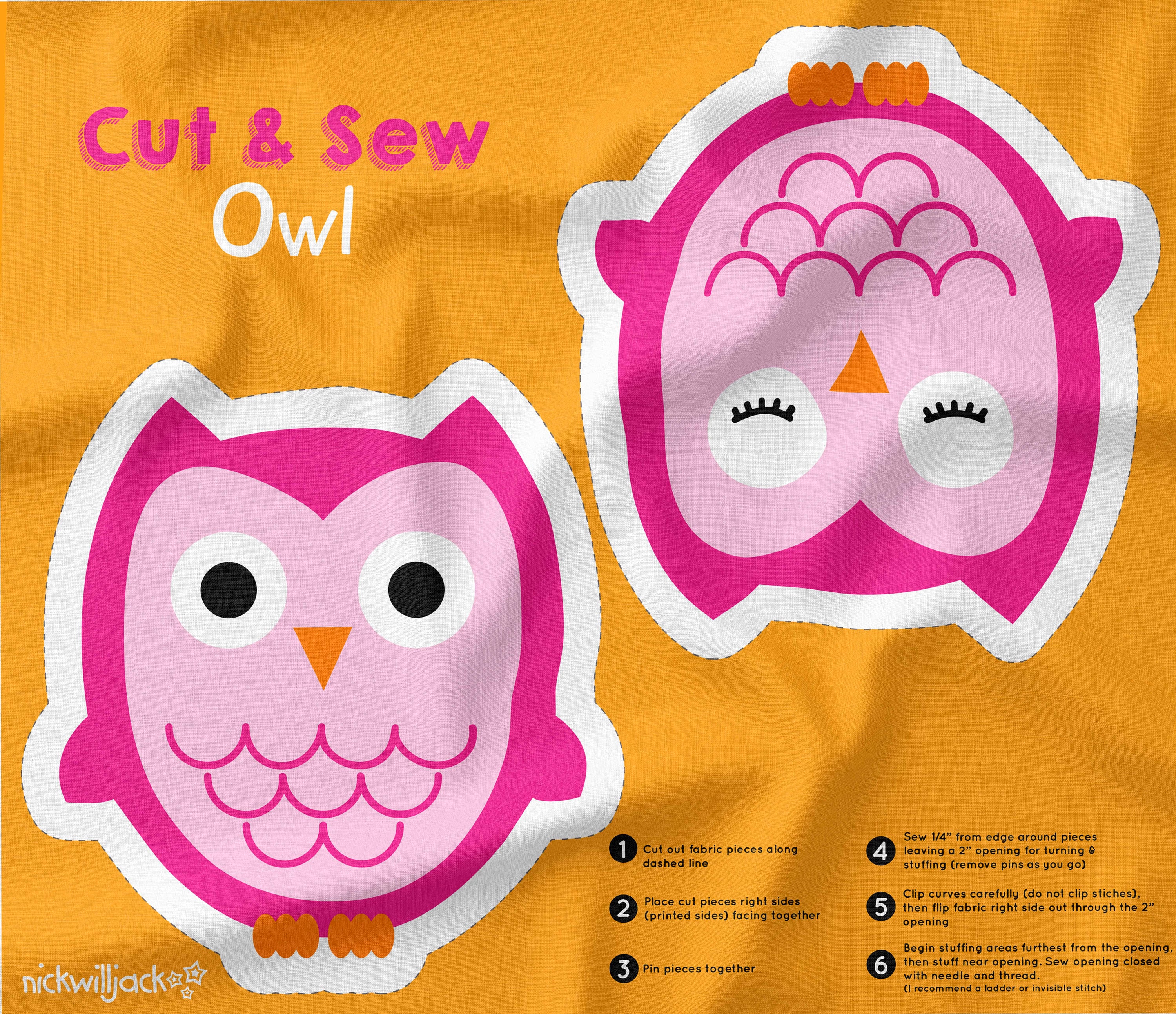 Cut Outs Pink Owl