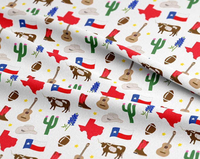 Texas Tartan Plaid Fabric Texas Bluebonnet Tartan 4 Bright by ...