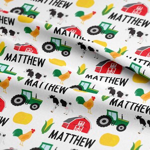 Personalized Farm Fabric Custom Farm Fabric Fabric by the Yard or Fat ...