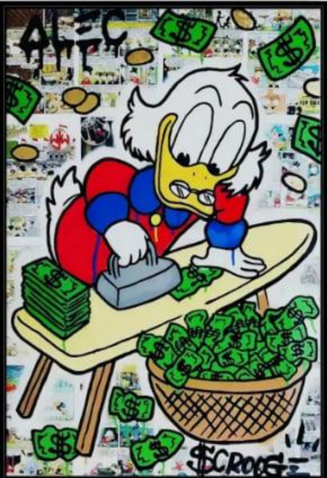 Alec Monopoly Scrooge Mcduck Painting Art Canvas Print Wall Art for ...
