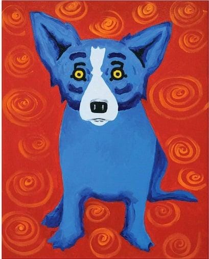 George Rodrigue Blue Dog Painting Art Canvas Print Wall Art for Home ...