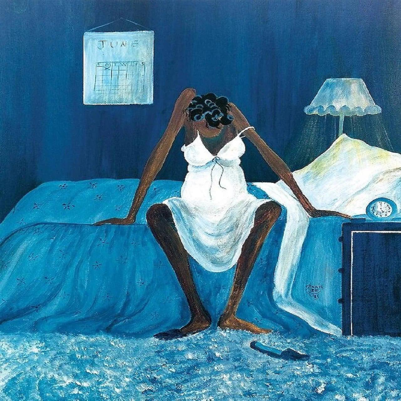 Annie Lee Blue Monday Painting Art Canvas Print Wall Art for Home Decor New Reproduction NO ...