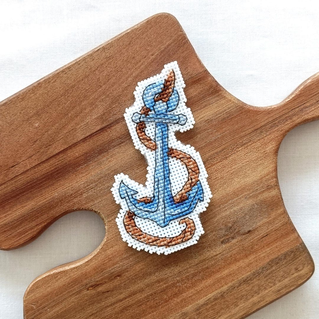 Cute Anchor Cross Stitch PATTERN for Beginner - Mini Anchor Hand ...