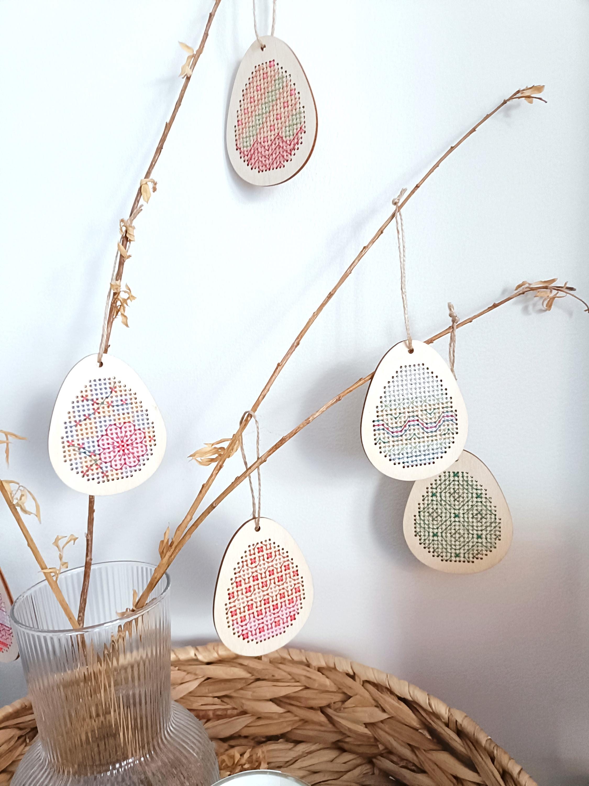 Cute Easter Eggs Cross Stitch PATTERN for Beginner - Set of 6 Easter ...
