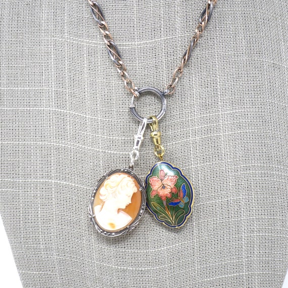 Rare Vintage 930 Sterling Silver Marcasite Carved She… - Gem